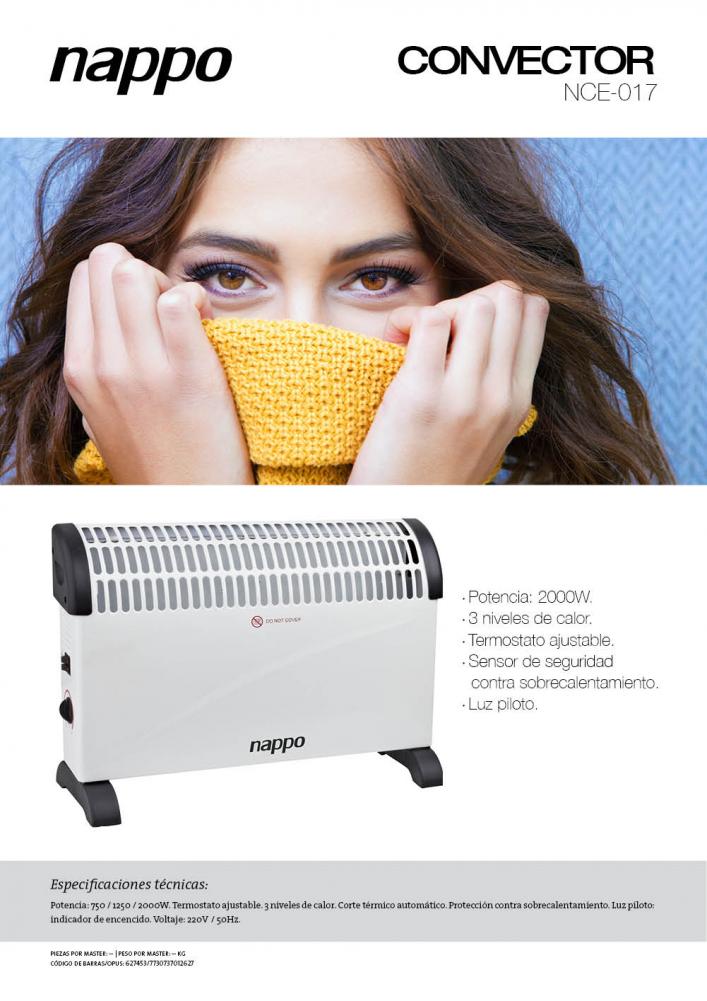 Estufa Calefactor Convector Nappo NCE-017 | Envios a todo el Paraguay ...