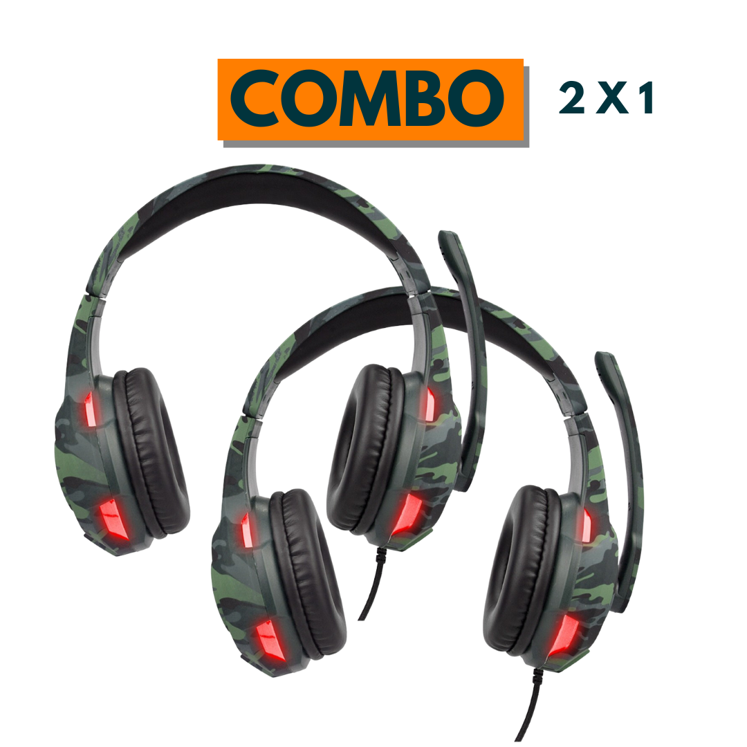 COMBO 2X1 Auricular Gamer KOLKE Trooper KGA-487 Luz Roja | Digi Marketplace