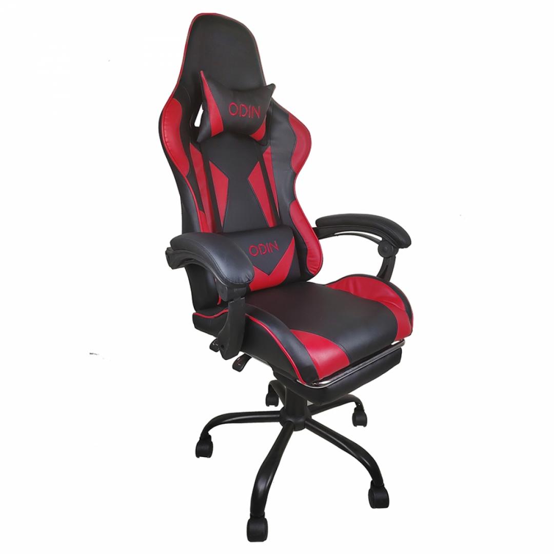 SILLA GAMER EMPOLI CON REPOSAPIE EM-G01 ROJA | Envios a todo el ...